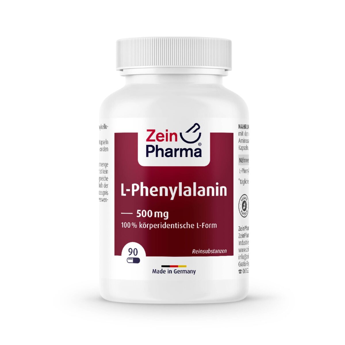 L-Fenilalanina 500mg (90 cápsulas) – Nutrypharma